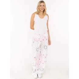 Zwillingsherz Damen Stoffhose ""Paisley Dreams"", rosa, Web, Obermaterial: 100% Baumwolle, gemustert, mehrfarbig, Hosen, Paisley Muster, elastischer