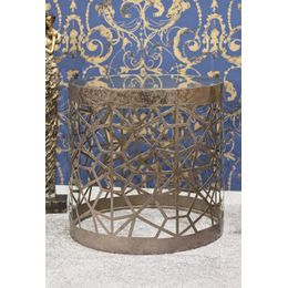 Beistelltisch HAKU, B:50cm H:50cm T:50cm, braun, Wohnzimmer, Tische, "Sofatisch, Wohnzimmertisch", zylindrisch - aus Metall Kupfer B/T/H //50 cm