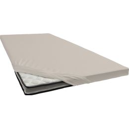 Spannbettlaken bellana, wei&szlig;, Jersey, Obermaterial: 95% Baumwolle, 5% Elasthan, Bettlaken, "bellana deluxe f&uuml;r Topper, mit Elasthan, Premium Jersey