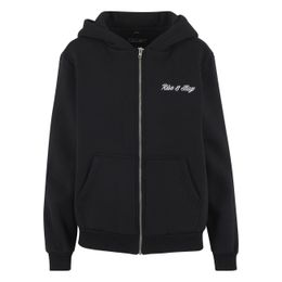 MISS TEE Damen Sweatjacke "Miss Tee Rise & Slay Ladies Fluffy Zip Hoody", schwarz, Gr. XS, 70% Baumwolle, 30% Polyester, Sweatjacken