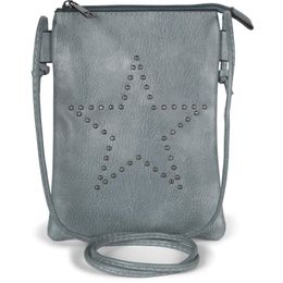 styleBREAKER Damen Mini Bag "Mini Umh&auml;ngetasche mit Nieten Stern", blau, 100% Polyurethan PU. Futter: 100% Polyester PES., unifarben, Taschen