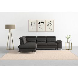 Sit & More Ecksofa SIT & MORE, B:274cm H:87cm T:230cm, braun, Wohnzimmer, Sofas, "Cabrio L-Form, B: 274 cm, mit Sitztiefen-, Arm- & Kopfteilverstellung", 3