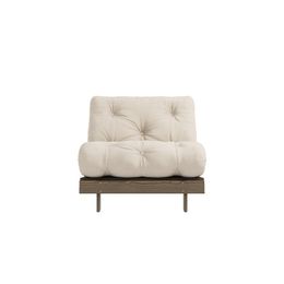 Daybett Karup Design, B:90cm H:85cm, beige, Bezug: 80% Baumwolle, 20% Polyester, Daybetten, "Roots Sofa Bed, Schlafsofa, Bettfunktion,