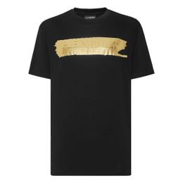 Plein Sport Herren T-Shirt "Rundhals-T-Shirt", schwarz, Gr. XS, Obermaterial: 100% Baumwolle, Shirts