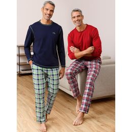 w&auml;schepur W&Auml;SCHEPUR Herren Schlafanzug, Gr. 44, bunt, 100% Baumwolle, Homewear-Sets