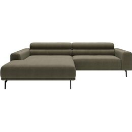 Sch&ouml;ner Wohnen Kollektion Ecksofa, B:258cm H:71cm T:217cm, braun, SCH&Ouml;NER WOHNEN-KOLLEKTION, 100% Polyester, Wohnzimmer, Sofas, "Tossa, Modernes Design trifft smarte