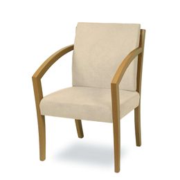 Esszimmerstuhl Home Affaire, B:58,5cm H:87cm T:65cm, beige, Massivholz, St&uuml;hle, "G98 George Armlehnstuhl, Sessel, in 3 Gestellfarben Made in Italy",