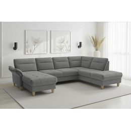 Sit & More Wohnlandschaft SIT & MORE, B:292cm H:90cm T:212cm, grau, 100% Polyester, Sofas, "Pamela U-Form, B: 292 cm, optional Schlaffunktion &