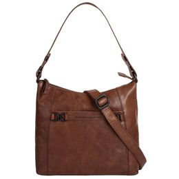 SPIKES & SPARROW Damen Umh&auml;ngetasche, SPIKES & SPARROW, braun, Leder, Taschen, echt Leder