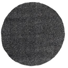 Hochflor-Teppich, H:52mm &Oslash;:100cm, grau, OCI DIE TEPPICHMARKE, Polypropylen (PP), Teppiche, "LOBBY SHAGGY, auch als L&auml;ufer und in Rund", Langflor,