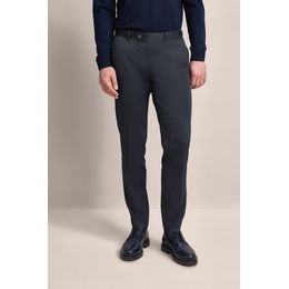 Bugatti Herren Anzughose, blau, Gr. 106, unifarben, 85% Polyester, 11% Viskose, 4% Elasthan, Hosen, mit Stretchfunktion