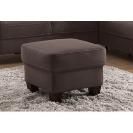 Polsterhocker OTTO HOME, B:58cm H:48cm T:58cm, braun, Luxus-Microfaser (100% Polyester);Struktur fein, (100% Polyester);Luxus-Microfaser Lederoptik
