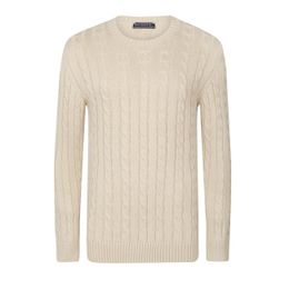 FELIX HARDY Herren Rundhalspullover "MANUEL", beige, Gr. XXL, 70% Baumwolle, 30% Polyacryl, Pullover
