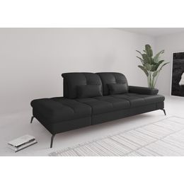 Sit & More Recamiere SIT & MORE, B:231cm H:90cm T:122cm, schwarz, Sofas, "Amica, inkl. Sitztiefenverstellung und Armteilverstellung", wahlweise mit