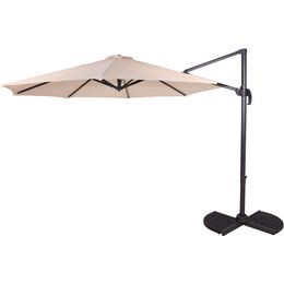 Ampelschirm Garden Pleasure, beige, Bezug: 100% Polyester, Standschirme, "Deluxe-Ampelschirm", mehrfach vestellbar
