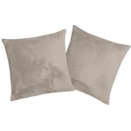 Dekokissen OTTO HOME, B:50cm L:50cm, beige, Obermaterial: 100% Polyester, Dekokissen_Sitzkissen_Kissenh&uuml;llen, "Jil", aus super weichem Kuschelfleece,