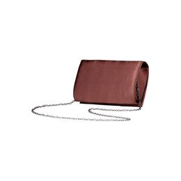 Vera Mont Damen Abendtasche "Damen unifarben", braun, Satin, Polyester, Taschen, Falten