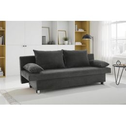 Jockenh&ouml;fer Schlafsofa, B:191cm T:80cm, grau, JOCKENH&Ouml;FER GRUPPE, Korpus: 100% Polyester;Kissen: 100% Polyester, Jugendzimmer, Sofas, "B: 191 cm, Liegefl.