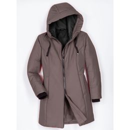 Classic Basics Damen Langjackedunkeltaupe, Gr. 56, unifarben, 100% Polyester, Wattierung:100% Polyester, Jacken