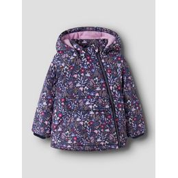 name it M&auml;dchen Outdoorjacke "NMFMICCO JACKET AOP3"naval academy, Gr. 116, bedruckt, Web, Obermaterial: 100% Polyester, Jacken