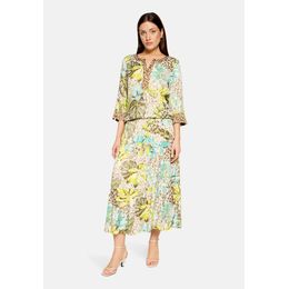 Betty Barclay Damen Schlupfbluse "Damen mit Blumenprint"beige, gelb, Gr. 46, Obermaterial: 100% Viskose. Besatz: 100% Viskose, Blusen