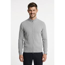 Cinque Herren Strickjacke "CINUPIO", grau, Gr. XL, unifarben, Strick, Obermaterial: 50% Baumwolle, 50% Polyacryl, Strickjacken, mit Strickb&uuml;ndchen