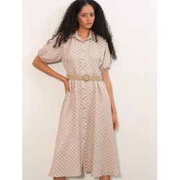 Bigdart Kleid Damen Gr&ouml;&szlig;e 40 nude / wei&szlig; Sommerkleid