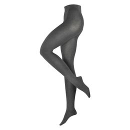 Esprit Damen Strickstrumpfhose "Plain", Gr. 40schwarz rock, Obermaterial: 66% Baumwolle, 17% Wolle, 16% Polyamid, 1% Elasthan, unifarben,