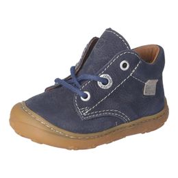 Baby Lauflernschuh "CORY - das Original, WMS: mittel", Pepino BY RICOSTA, Gr. 21blau, Nubukleder, Schuhe, Schn&uuml;rschuh mit Label, Gr&ouml;&szlig;enschablone zum