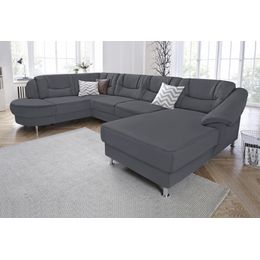 Sit & More Wohnlandschaft SIT & MORE, B:333cm H:86cm T:205cm, grau, Struktur (100% Polypropylen);Bedruckte Microfaser (100% Polyester);Luxus-Microfaser ALTARA
