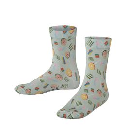Falke Damen Socken "Colouful Sweets Print", Gr. 35, gr&uuml;n, Obermaterial: 97% Baumwolle CO. 2% Elasthan EL. 1% Polyamid PA., glatt, Socken