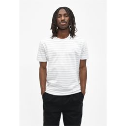 Cleptomanicx Herren T-Shirt "Ligull Stripe", wei&szlig;, Gr. L, gestreift, 100% Baumwolle, Shirts, mit modischem Streifen-Muster