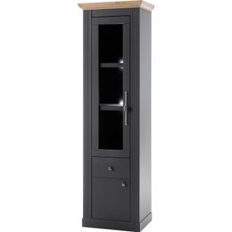 Vitrine OTTO HOME, B:61cm H:202cm T:42cm, grau, FSC-zertifizierter Holzwerkstoff, Wohnzimmer, Schr&auml;nke, "Westminster, Hochschrank im Landhausstil,