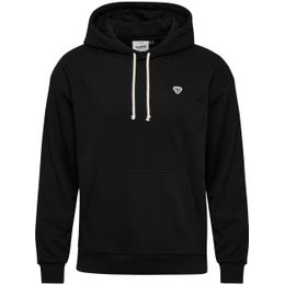 Hummel Damen Kapuzensweatshirt "hmlLOOSE HOODIE BEE", schwarz, Gr. XL, angeraute Sweatware, Obermaterial: 84% Baumwolle, 16% Polyester, Sweatshirts,