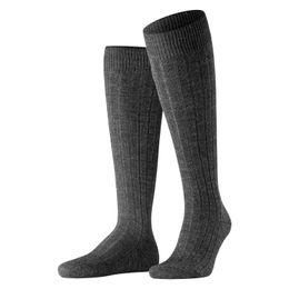 Falke Kinder Kniestr&uuml;mpfe "Teppich im Schuh", Gr. 45, grau, Obermaterial: 70% Schurwolle WV. 30% Polyamid PA., Socken