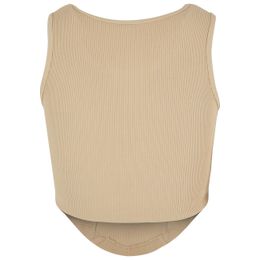 Karl Kani Damen Muskelshirt "Karl Kani Damen KW241-001-2 Karl Kani Og Corset Rib Top", beige, Gr. XS, 95% Baumwolle, 5% Elasthan, Shirts