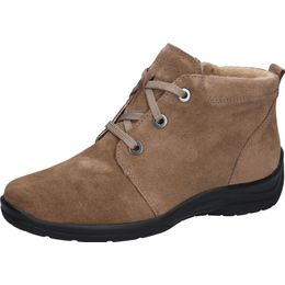 Waldl&auml;ufer WALDL&Auml;UFER Damen Stiefelette "Hesna", Gr. 5hellbraun, Veloursleder, Basic, Schuhe, Schn&uuml;rboots, High Top Sneaker, Schn&uuml;rstiefelette in H-Weite