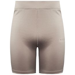 Nicce Stretch Highrise Fit Logo Latte Damen Arla Cycling Shorts 0309 K018 0510