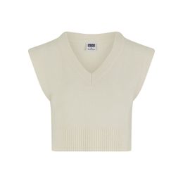 Urban Classics Damen Strickweste "Urban Classics Ladies Soft Knit Pullunder", beige, Gr. L, 76% Polyester, 10% Polyacryl, 8% Polyamid, 6% Elasthan,