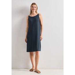 Street One Damen Midikleid, blau, Gr. 44, unifarben, Stoff, 95% Viskose, 5% Elasthan, Kleider, aus Viskose