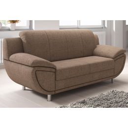 2-Sitzer Trendmanufaktur, B:178cm H:85cm T:94cm, braun, Struktur (100% Polyester), Sofas, "Rondo II, zeitlos und bequem, Breite 178cm", wahlweise mit