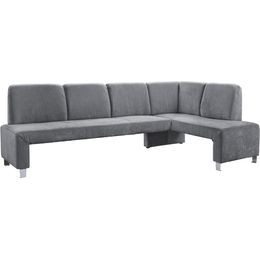 Eckbank, B:243cm H:92cm T:158cm, grau, exxpo - SOFA FASHION, Zusammensetzung: Polyester 100%, Esszimmer, Sitzb&auml;nke, "Intenso, viele Bezugsstoffe