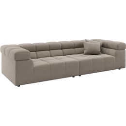 Big-Sofa Home Affaire, B:290cm H:70cm T:110cm, grau, Sofas, "Ancona modern, elegant, bequem, viel Platz, B/T/H: 290/110/70 cm", auff&auml;llige Steppung,