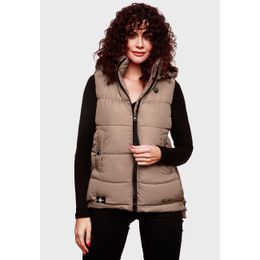 Marikoo Damen Steppweste "Zarinaa", grau, Gr. XS, Obermaterial: 100% Polyester. Futter: 100% Polyester. Wattierung: 100% Polyester, Westen, mit vier