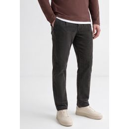 Street One MEN Herren Chinohoseobsidian grau, Gr. 29, unifarben, Web, 98% Baumwolle, 2% Elasthan, Hosen, in Cord-Optik
