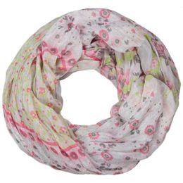 styleBREAKER Damen Loop "Loop mit Blumen Paisley Muster", grau, Modisch, Obermaterial: 100% Viskose CV., Modet&uuml;cher