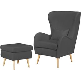 Sessel OTTO HOME, H:118cm T:94cm, grau, Struktur (100% Polyester), Wohnzimmer, Sessel, "Salla auch in Fellimitat und Feincord, viele Bezugsarten,