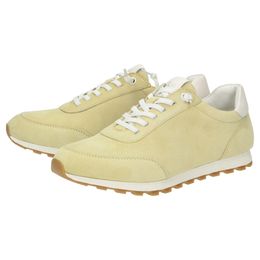 Sioux Damen Sneaker "Snejana-700", Gr. 37, gelb, Obermaterial: 100% Ziegenveloursleder GOVL. 100% Gummi rubber., Schuhe