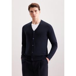Seidensticker Herren Strickjacke "Schwarze Rose", schwarz, Gr. XL, unifarben, 100% Wolle, Strickjacken, Cardigan Uni