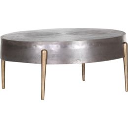 Couchtisch GUTMANN FACTORY, B:95cm H:40cm T:95cm, silber, Wohnzimmer, Tische, "Coffee, Couchtisch, rund &Oslash; 95 cm", Extravaganter Wohnzimmertisch aus